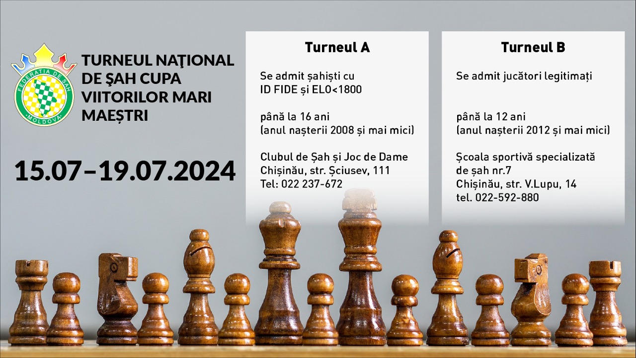 TURNEUL NAŢIONAL DE ŞAH CUPA VIITORILOR MARI MAEȘTRI 15–19.07.2024 ...